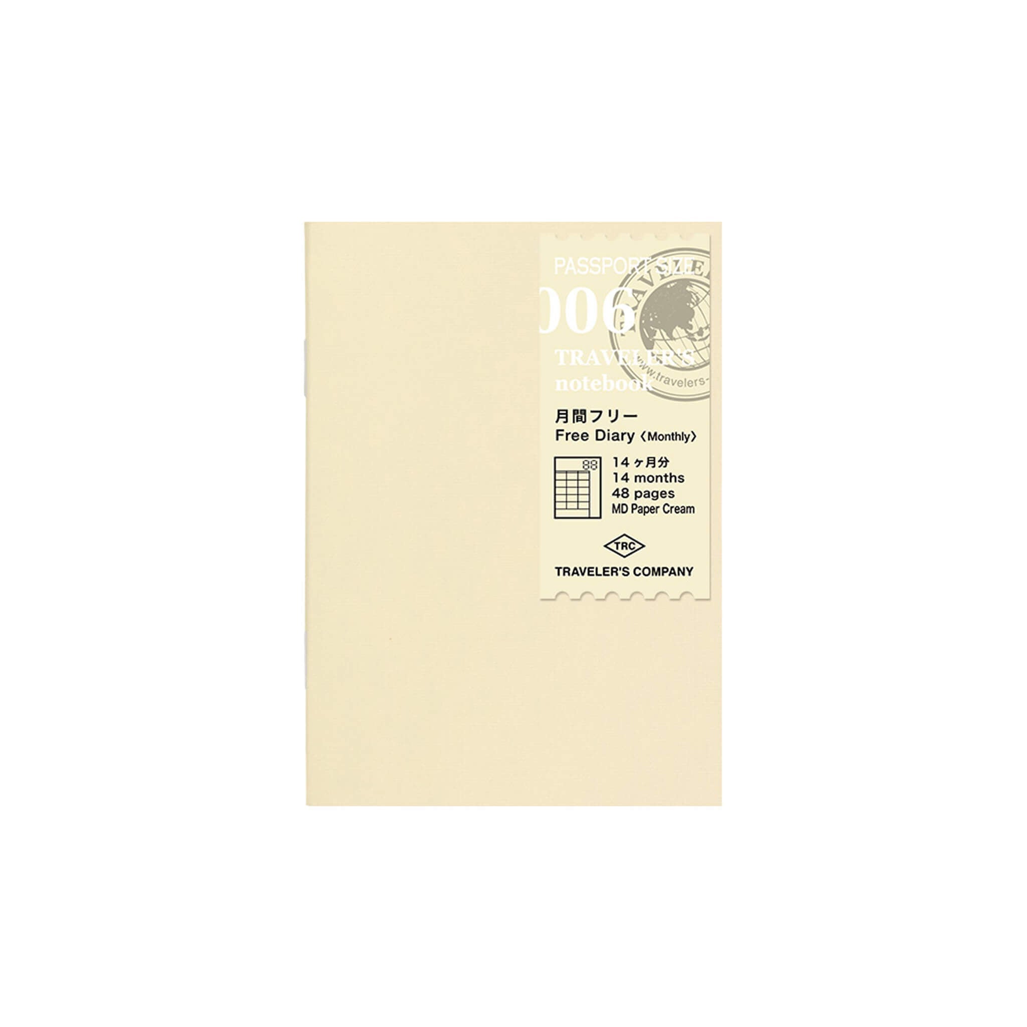 TRAVELER'S notebook - Free Diary Refill 006 - Passport Size – Paper Whisper