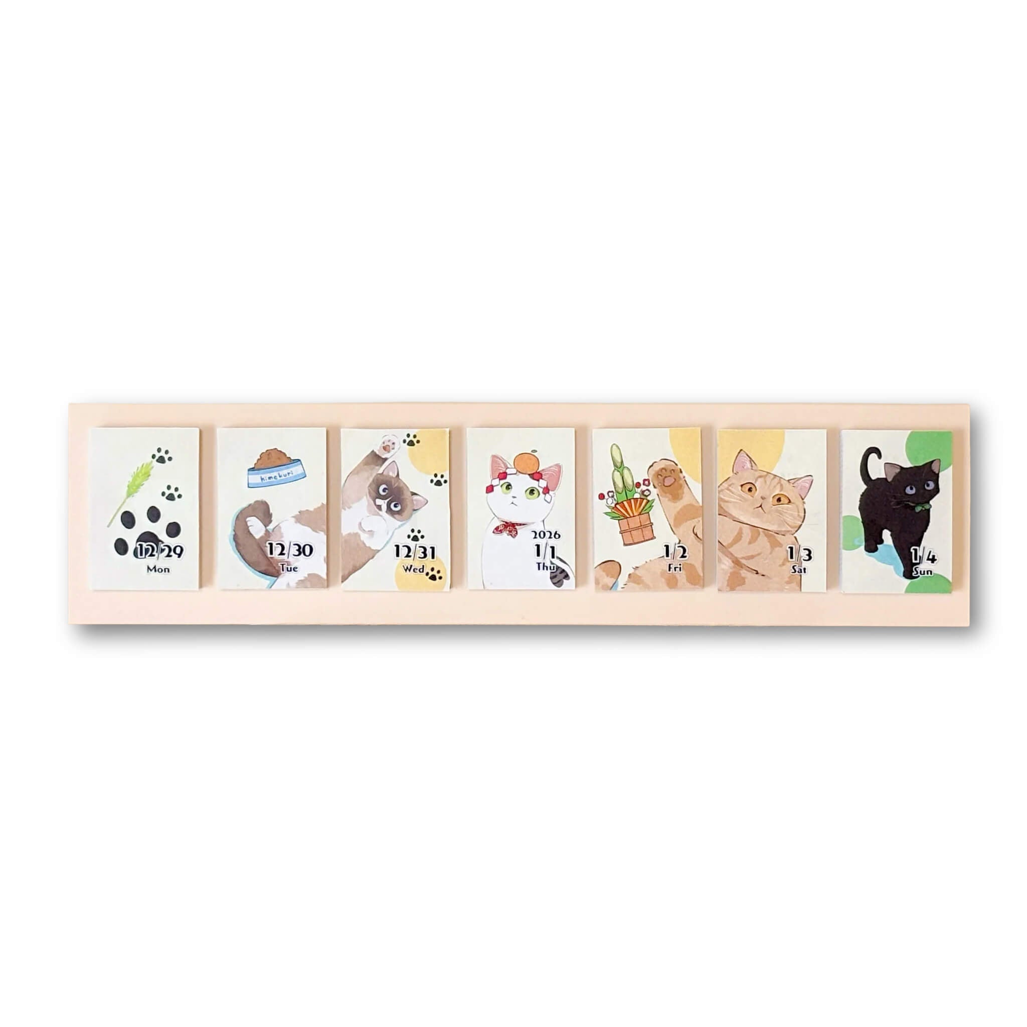 Himekuri 2026 Daily Sticky Calendar - Cat [Kalender] – Paper Whisper