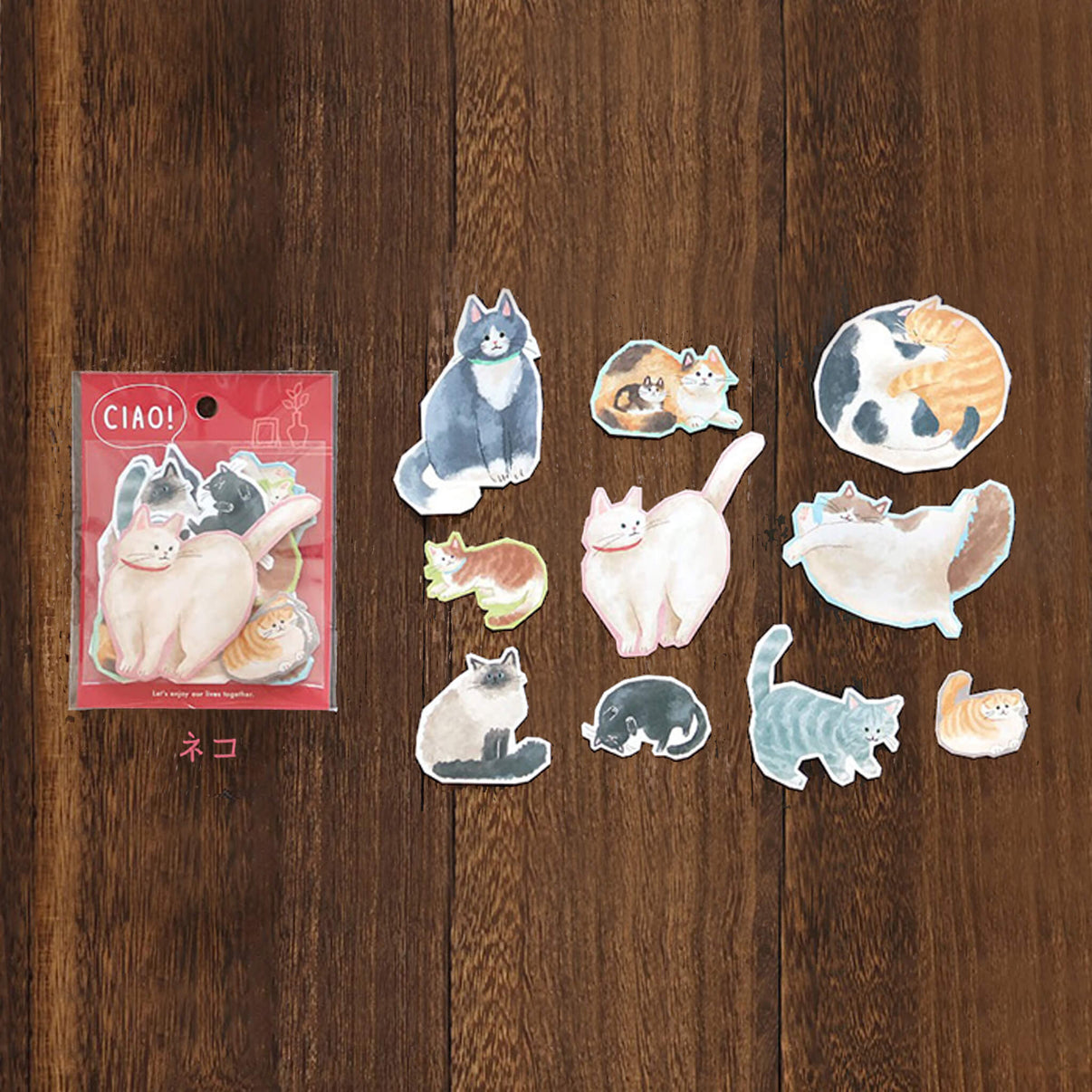 Mind Wave Ciao Flake Sticker - Cat - Flake Stickers - Journal ...
