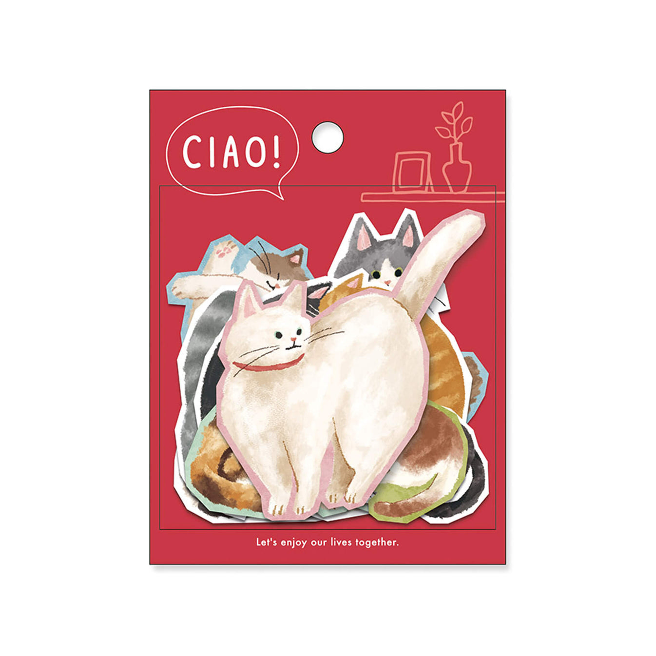 Mind Wave Ciao Flake Sticker - Cat - Flake Stickers - Journal ...