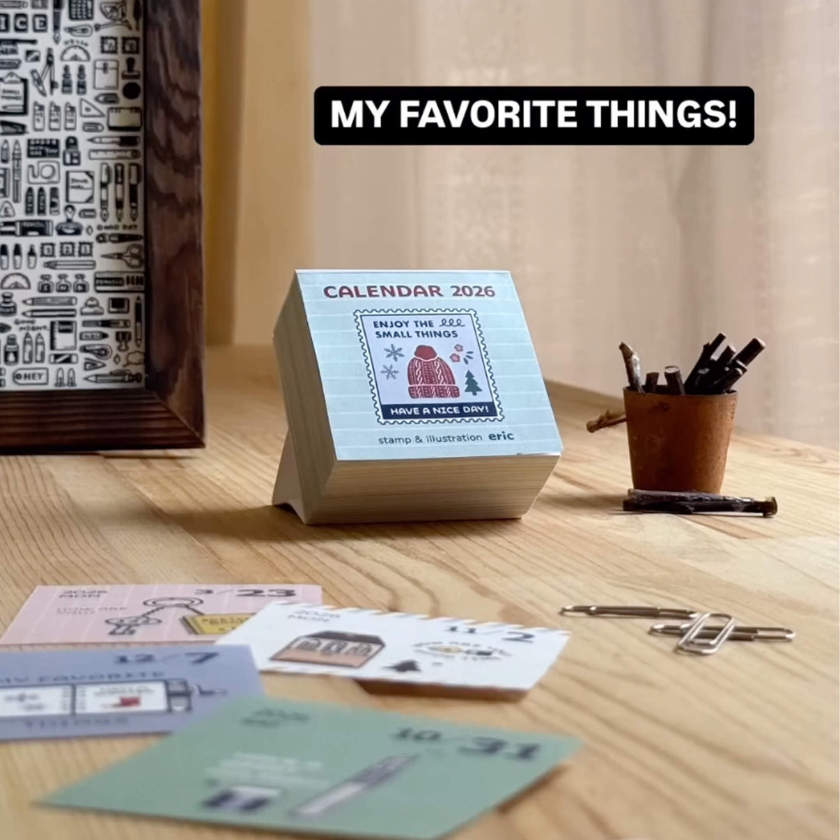 Eric Small Things × Shinnippon Calendar 2026 Color Daily Calendar ...